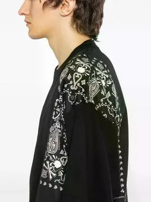 MASTERMIND WORLD Bandana Panelled T-shirt - Black