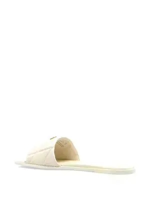 COACH Quilted Logo Sandals - Neutrals
