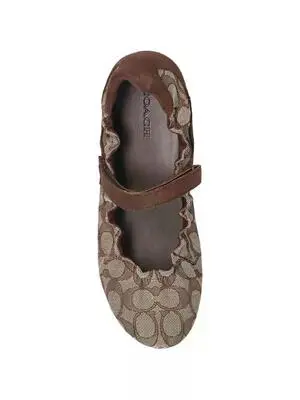 COACH Patterned Strap Ballet Flats - Neutrals