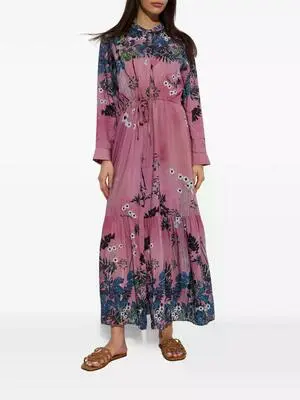 Munthe Bernadette Floral Midi Dress - Pink