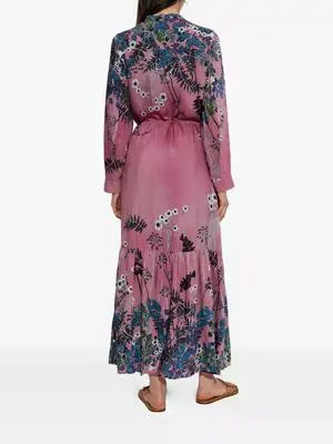 Munthe Bernadette Floral Midi Dress - Pink