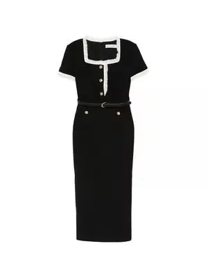 SELF-PORTRAIT Belted Midi Dress