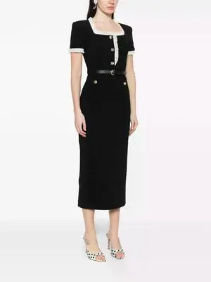 SELF-PORTRAIT Belted Midi Dress