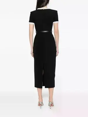 SELF-PORTRAIT Belted Midi Dress