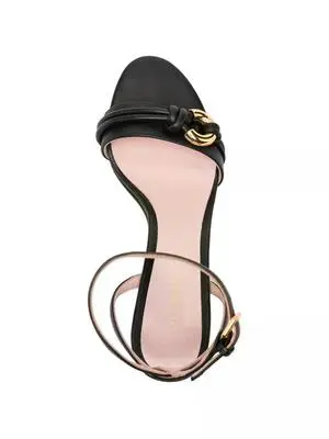 COCCINELLE Knot Leather Sandals - Black