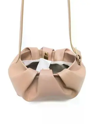 THEMOIRE Athena Ruched Cross Body Bag - Neutrals