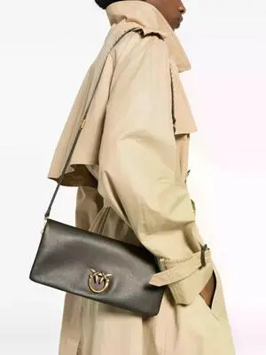 Pinko Love Bag Click Soft Horizontal Medium Crossbody Clutch In Leather