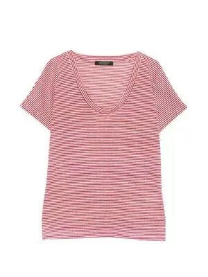 ARAGONA Striped T-shirt - Red