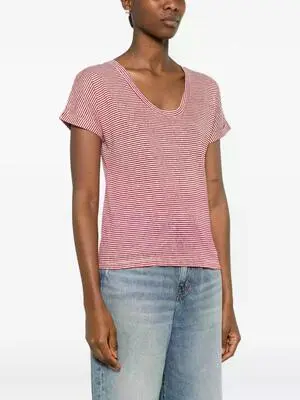 ARAGONA Striped T-shirt - Red