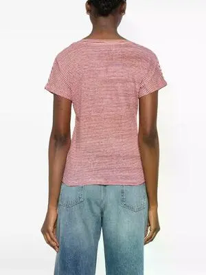 ARAGONA Striped T-shirt - Red