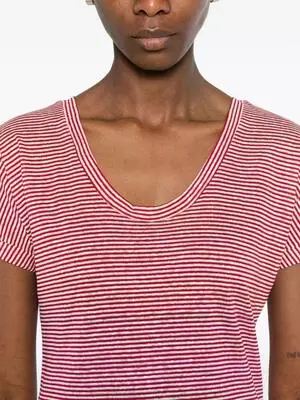 ARAGONA Striped T-shirt - Red