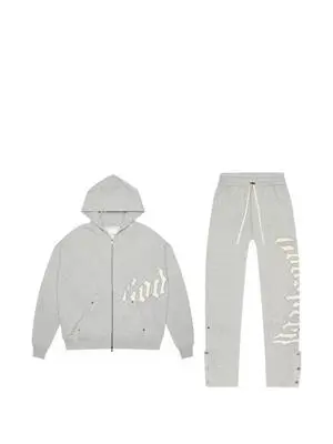 GODSPEED Stripe-trim Jersey Tracksuit - Grey