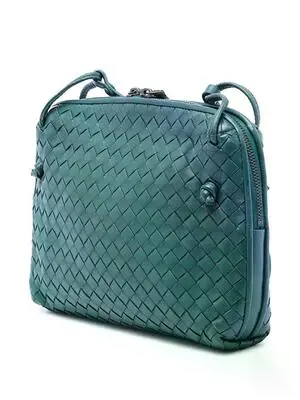 Bottega Veneta 2012-2026 Nappa Intrecciato Nodini Crossbody Bag - Blue