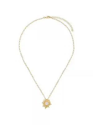 OCEANUS Sunburst Sun-pendant Necklaces - Gold