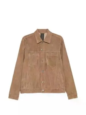 GIORGIO BRATO Button-up Leather Jacket - Neutrals