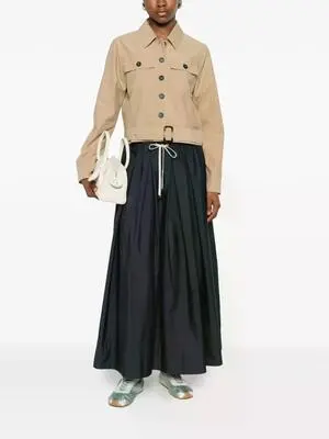 Max Mara Drawstring Maxi Skirt - Blue