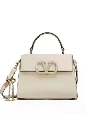 Valentino Garavani V Sling Handbag With Jewel Embroidery - Neutrals