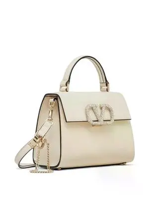 Valentino Garavani V Sling Handbag With Jewel Embroidery - Neutrals