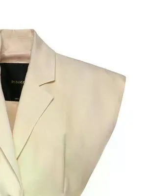 Pinko Sleeveless Rustic-effect Jacket - Neutrals