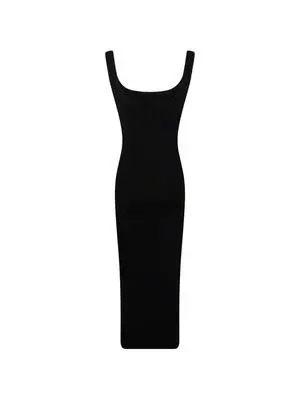 ENTIRE STUDIOS Square-neck Midi Dress - Black