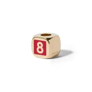 Miu Miu Enameled Metal Dice Charm - Red