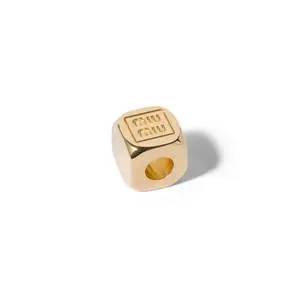Miu Miu Enameled Metal Dice Charm - Red