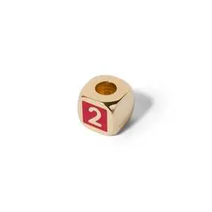 Miu Miu Enameled Metal Dice Charm - Red