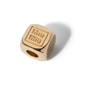 Miu Miu Enameled Metal Dice Charm - Red