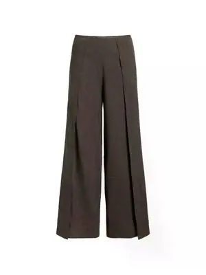 Proenza Schouler White Label Calla Pleated Palazzo Pants - Brown
