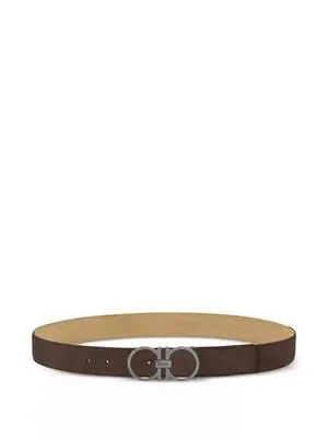 FERRAGAMO Adjustable Gancini Belt Brown