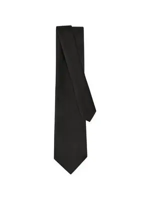 FERRAGAMO Nappa Leather Tie - Black