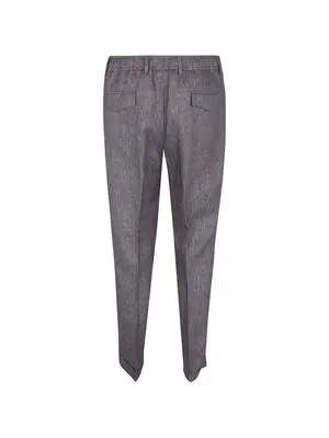 BARBA NAPOLI Drawstring Pleated Trousers