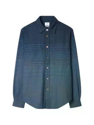 Paul Smith Gradient Buttoned Checked Shirt