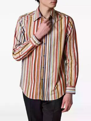 Paul Smith Painted Signature Stripe Print Cotton Shirt