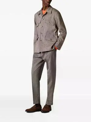 Paul Smith Tapered Trousers With Pleated Pocket - Neutrals