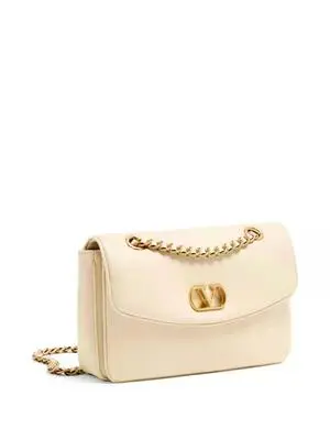 Valentino Garavani Djuna Medium Chain Bag In Nappa Leather - Neutrals