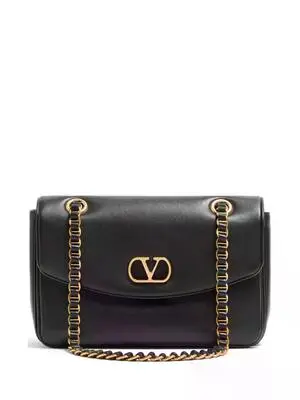 Valentino Garavani Djuna Medium Chain Bag In Nappa Leather - Black