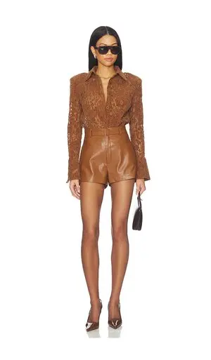 NONCHALANT LABEL Eliza Lace Shirt
