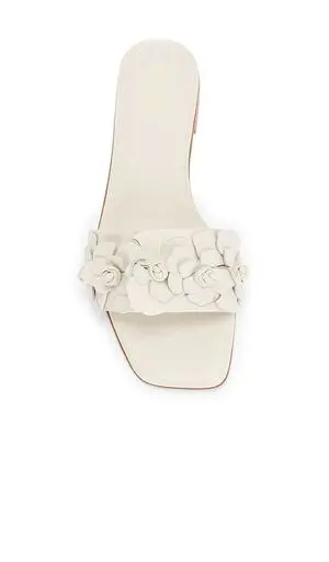 Raye Iris Flat With Floral Embellishment