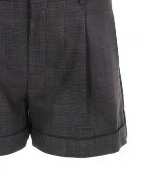 Moschino Cuffed Pleated Shorts - Grey