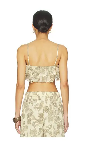Hemant & Nandita Ruffle Tiered Chiffon Top
