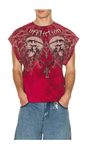 AFFLICTION Collapse Muscle Tee In . Also