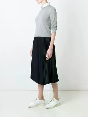 Comme Des Garçons Pleated Midi Skirt