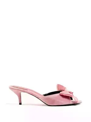 Valentino Garavani Marie A Velvet Slide Sandals - Pink