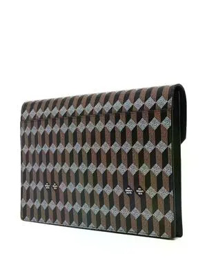 AU DEPART Geometric-print Clutch
