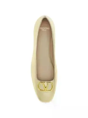 Valentino Garavani Vlogo Signature Ballerina Flats - Gold