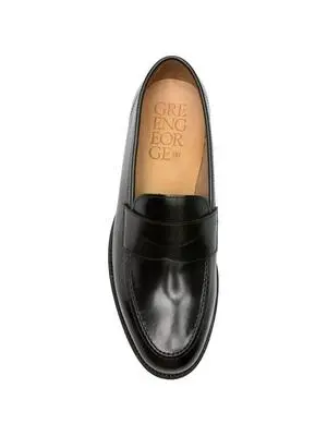 GREEN GEORGE Penny-slot Loafers - Brown