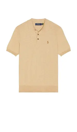 Polo Ralph Lauren Short Sleeve Cotton Placket Pullover Sweater