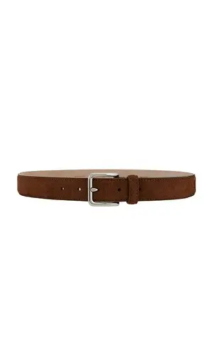 Vince Alex Stitched Suede Belt - Brown