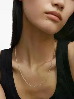 Monica Vinader Textured Chain Necklace - Silver